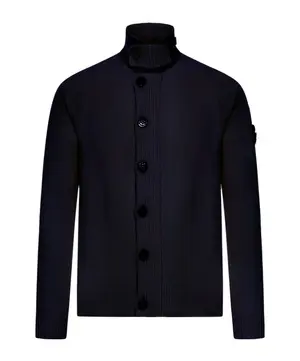 Stone Island Logo Patch Buttoned Cardigan