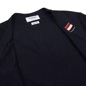 Thom Browne V-neck Knitted Cardigan With Stripes