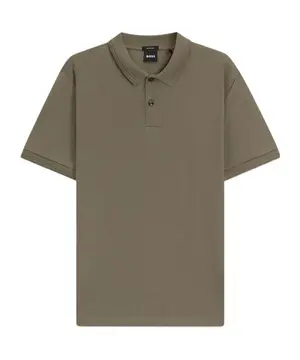 Hugo Boss Parlay 240 Button Herringbone Polo Shirt