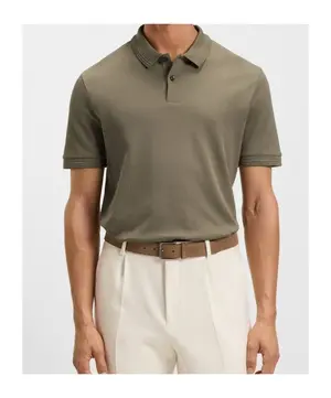 Hugo Boss Parlay 240 Button Herringbone Polo Shirt