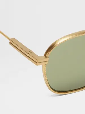 Zegna Pilot Frame Sunglasses - Nude