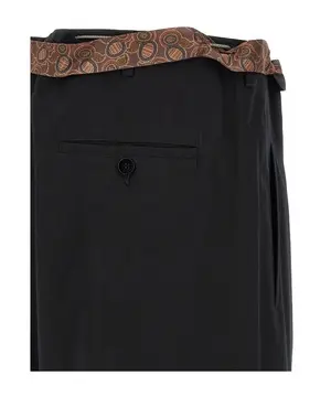 MAGLIANO Wide-leg Trousers With Drawstring Waist - Black