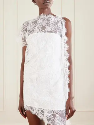 Christopher Esber Gipple Lace Mini Dress - White