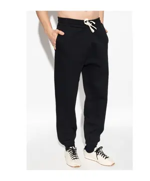 JIL SANDER Drawstring Cuffed Joggers - Black