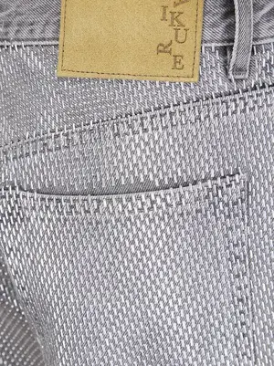 HAIKURE Boyfriend Straight-leg Jeans With Metallic Embellishments