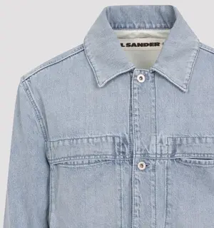 JIL SANDER Long-sleeved Denim Jacket - Blue