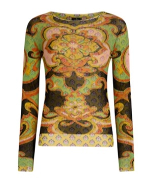 Etro Double Layer Patterned Knitted Top - Multicolour