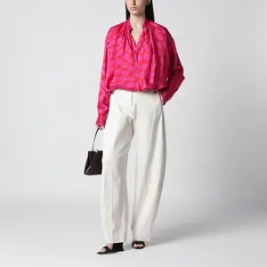 Dries Van Noten Long-sleeved Cover-up With Circular Pattern And Tie Detail
