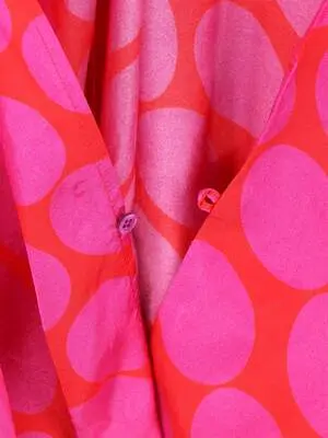 Dries Van Noten Long-sleeved Cover-up With Circular Pattern And Tie Detail
