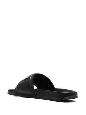 AMBUSH Logo Embossed Open-toe Slides - Black