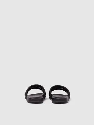 AMBUSH Logo Embossed Open-toe Slides - Black
