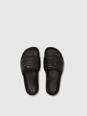 AMBUSH Logo Embossed Open-toe Slides - Black