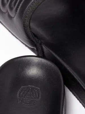 AMBUSH Logo Embossed Open-toe Slides - Black