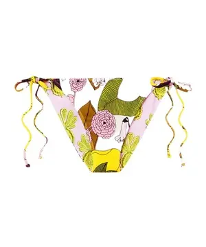 La DoubleJ Printed Bikini Briefs With Drawstring Details - Multicolor
