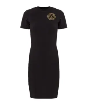Versace Logo Printed Crewneck Dress