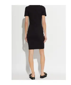 Versace Logo Printed Crewneck Dress
