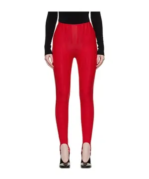 MUGLER Body-fitting Leggings - Red