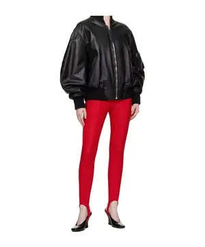 MUGLER Body-fitting Leggings - Red