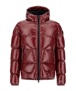 Herno Zip-up Hooded Down Coat - Red