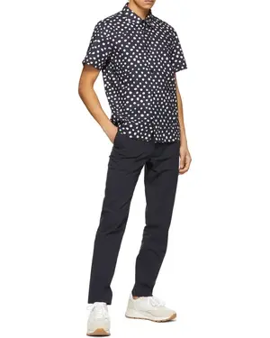 Harmony Elasticated Waistband Slim-fit Textured Trousers