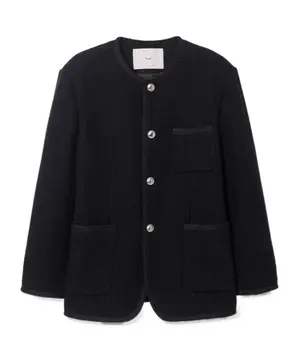 DUNST Crew Neck Three-pocket Jacket - Black