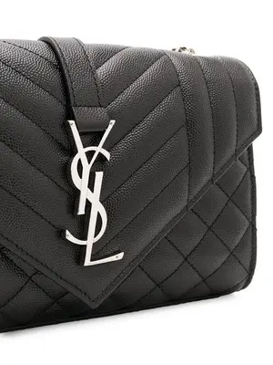 Saint Laurent Matelassé Small Crossbody Bag - Black