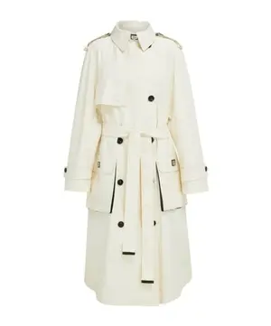 Women's White Leather Trench Coats