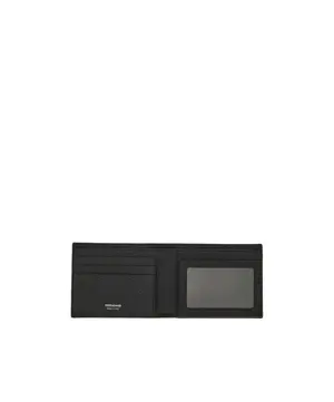 FERRAGAMO Embossed Logo Bifold Wallet - Black