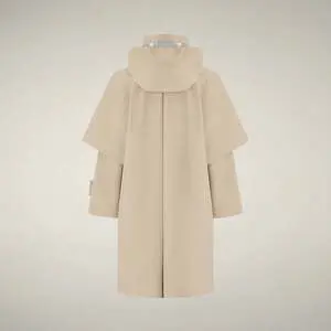 SAVE THE DUCK Hooded Cape Detail Coat