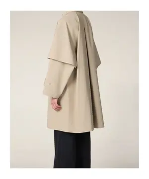 SAVE THE DUCK Hooded Cape Detail Coat