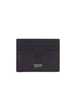 TOM FORD Leather Cardholder - Black