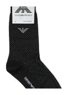Emporio Armani Logo Knitted Crew Socks