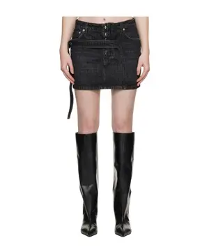 JEAN PAUL GAULTIER Low Rise Denim Mini Skirt
