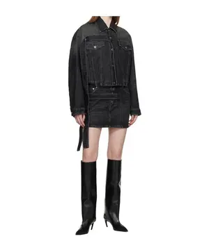 JEAN PAUL GAULTIER Low Rise Denim Mini Skirt