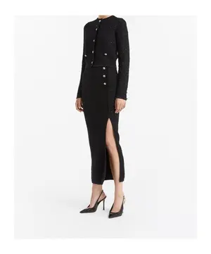 Alessandra Rich Button-detailed Long Skirt