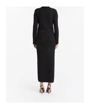 Alessandra Rich Button-detailed Long Skirt
