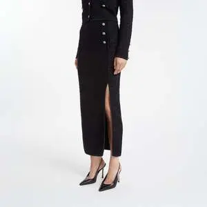 Alessandra Rich Button-detailed Long Skirt