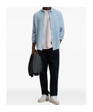 Woolrich Garment-dyed Linen Shirt - Blue