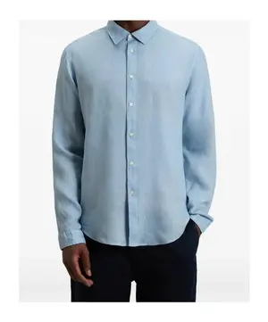 Woolrich Garment-dyed Linen Shirt - Blue