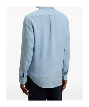 Woolrich Garment-dyed Linen Shirt - Blue