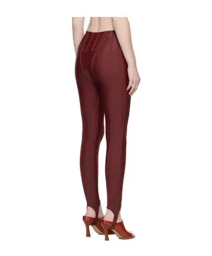 MUGLER Body-fitting Leggings - Red