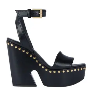 Givenchy Studded Clog Platform Sandals - Black