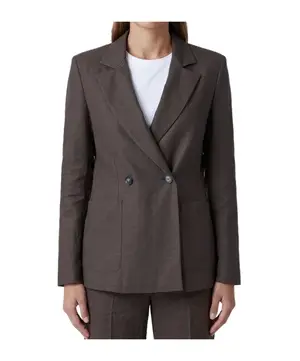 Harris Wharf London Double-breasted Blazer - Black