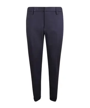 DONDUP Blue Textured Trousers - Black