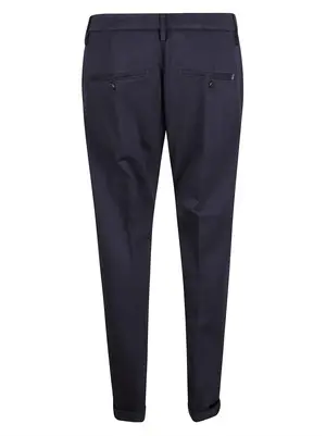 DONDUP Blue Textured Trousers - Black