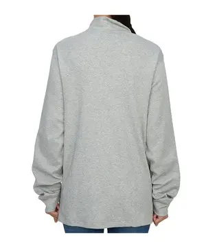 Polo Ralph Lauren Long Sleeve Quarter Zip Polo Shirt With Embroidered Logo - Grey