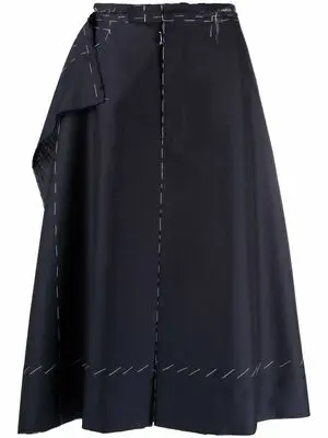 Maison Margiela Contrast Stitching Skirts