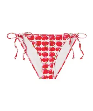 La DoubleJ Printed Bikini Briefs - Red