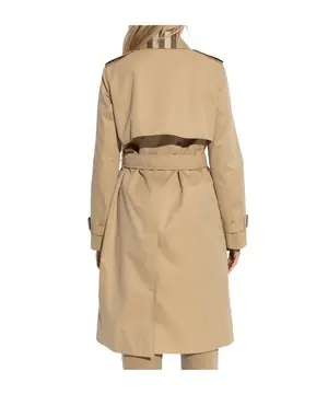 Burberry Checked Belted Waist Trench Coat