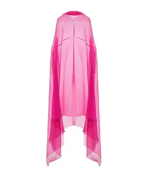 Dries Van Noten V-neck Draped Maxi Dress - Fuchsia